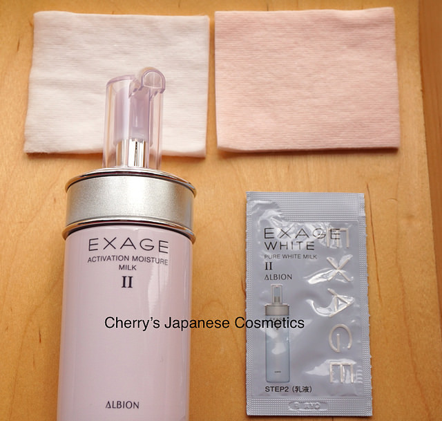 Albion Exage Activation Moisture Milk VS Exage White Pure White Milk ...